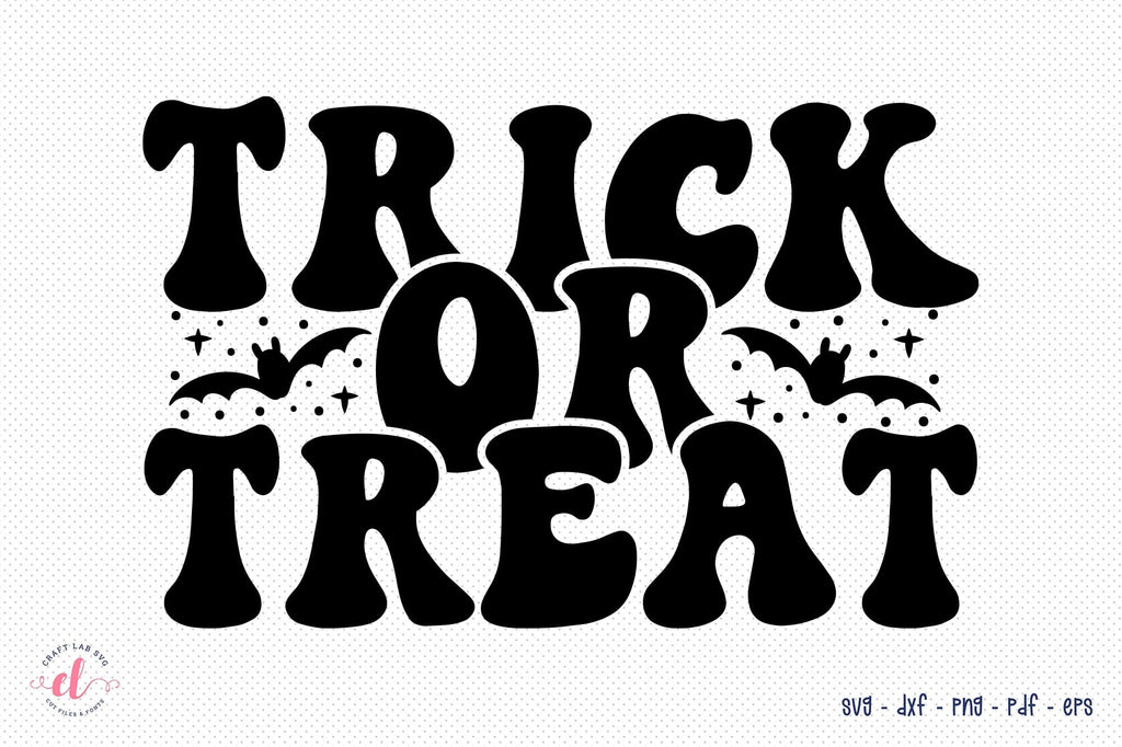 Retro Halloween SVG - Trick or Treat SVG - So Fontsy