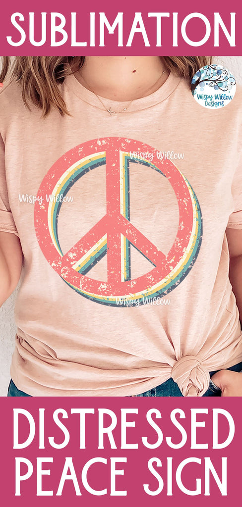 Retro Peace Sign Sublimation PNG - So Fontsy