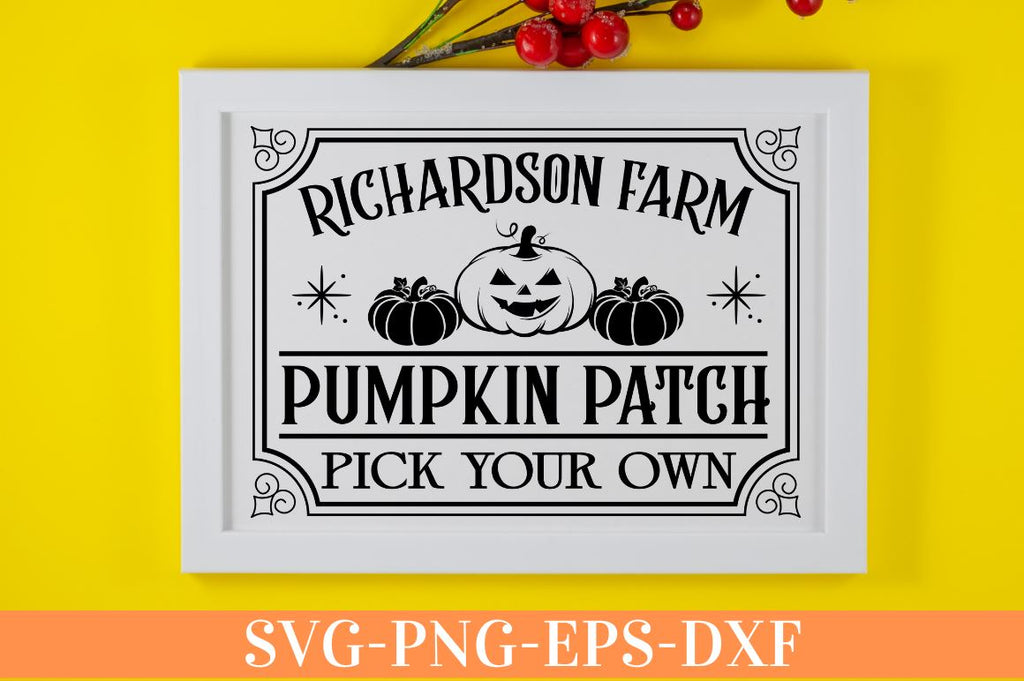 Richardson farm pumpkin patch pick your own SVG - So Fontsy