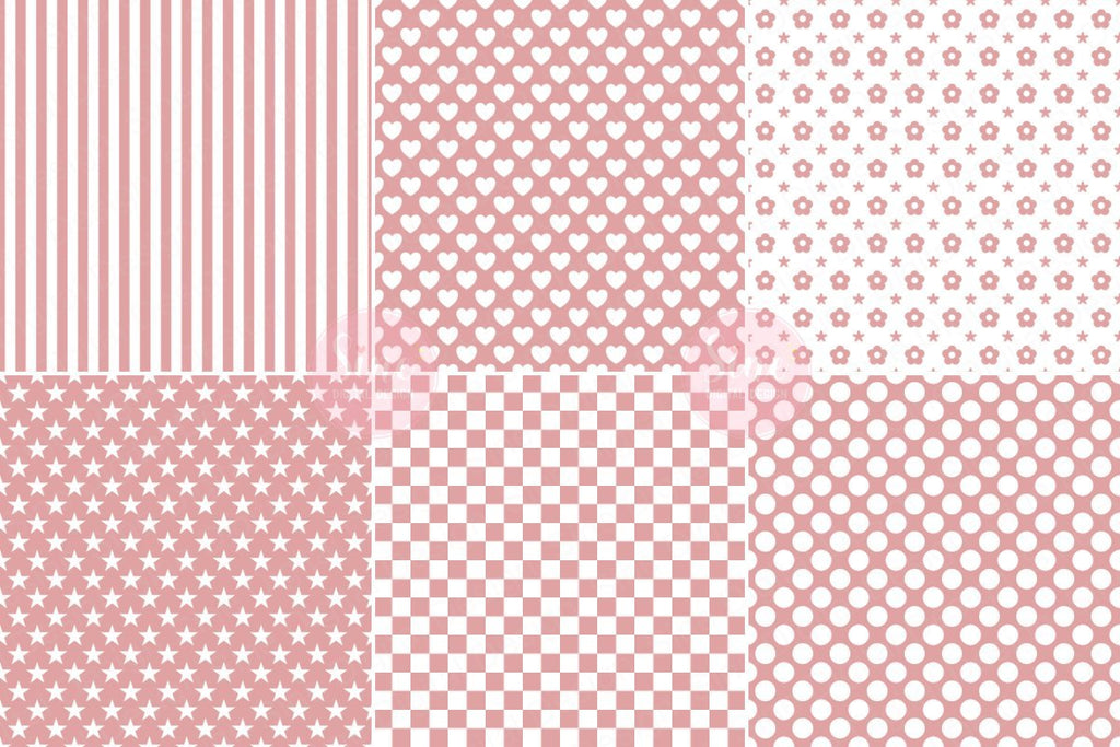 Rose Gold and White Pattern Seamless Digital Paper Backgrounds - So Fontsy