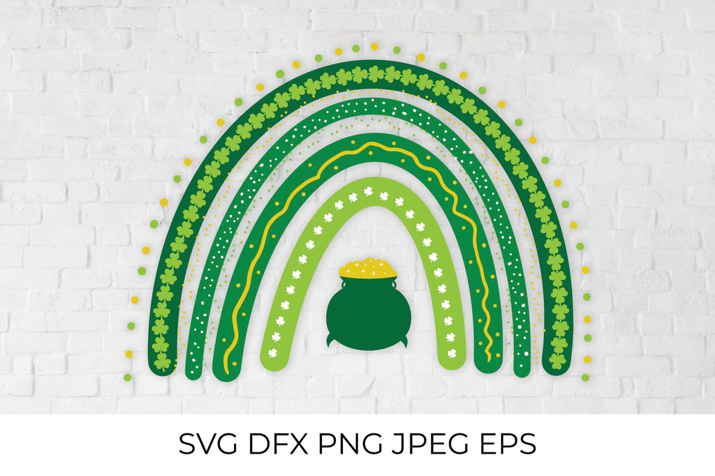 Saint Patricks Day rainbow. Cute Rainbow SVG - So Fontsy
