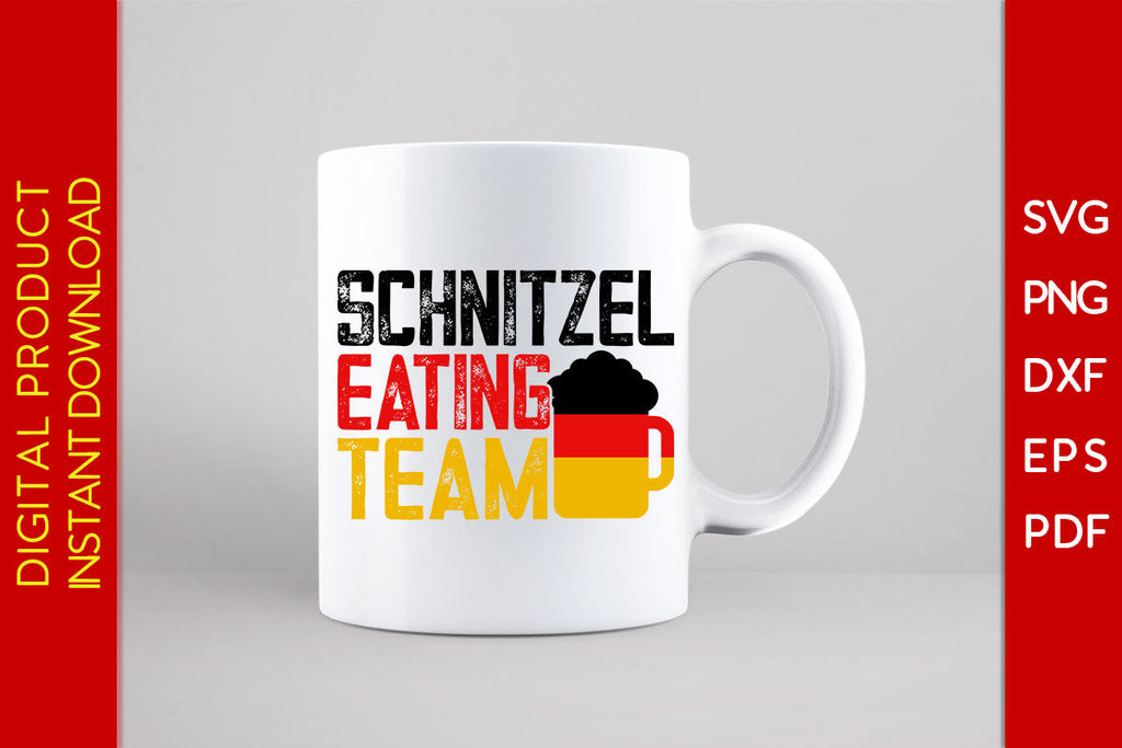 Schnitzel Eating Team Oktoberfest SVG PNG PDF Cut File - So Fontsy