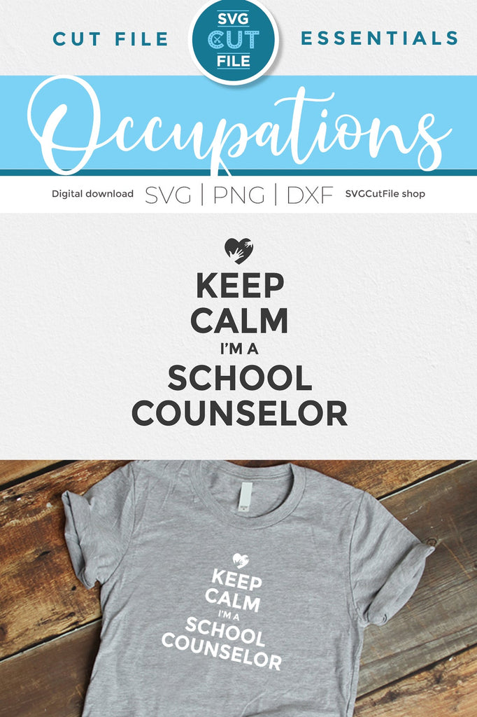 School counselor svg, keep calm I'm a school counselor - So Fontsy
