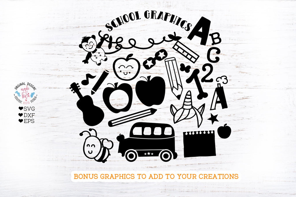 School Cut File Bundle - So Fontsy