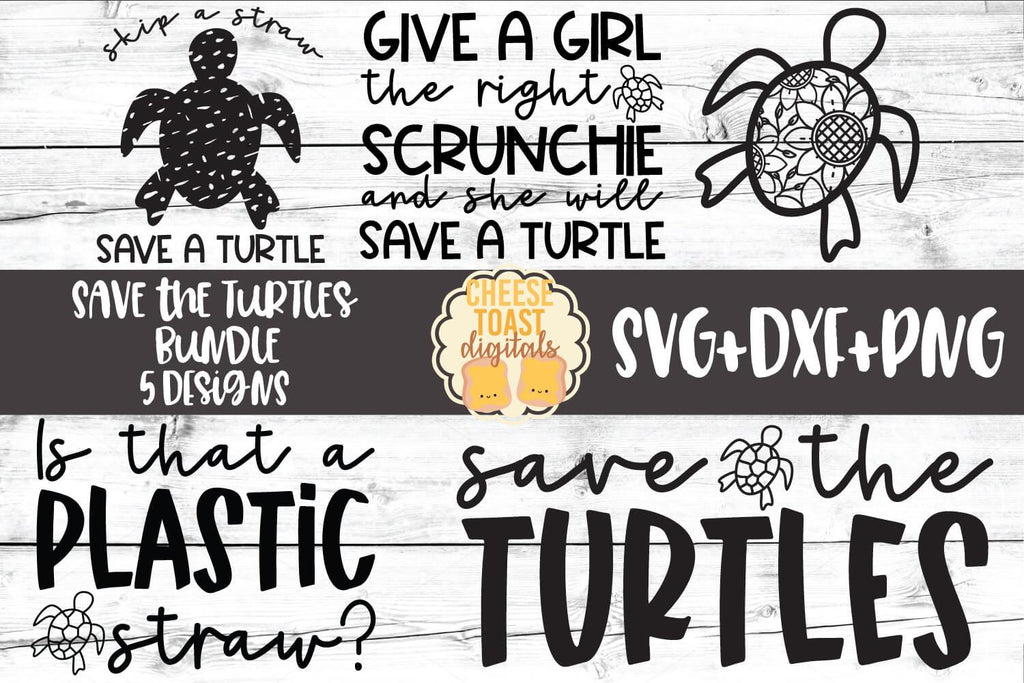 Sea Turtle SVG | Save The Turtles Bundle - So Fontsy