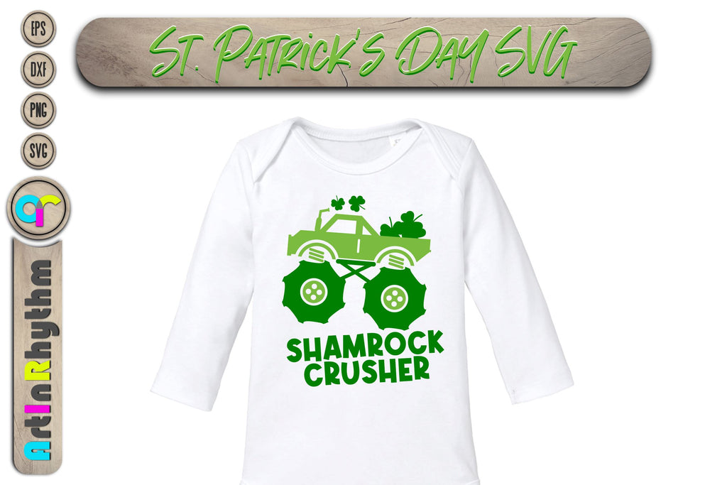 Shamrock Crusher svg, St. Patrick's day svg - So Fontsy
