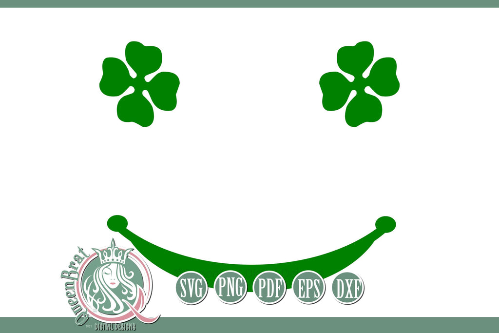 Shamrock Face SVG - So Fontsy