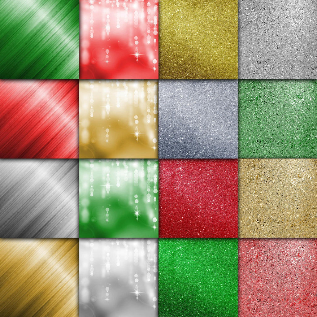 Shiny Christmas Digital Papers - So Fontsy