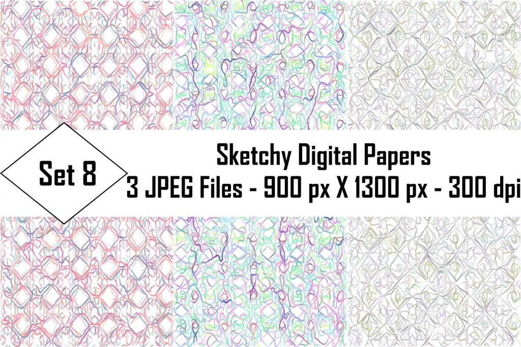 Sketchy Digital Papers - So Fontsy