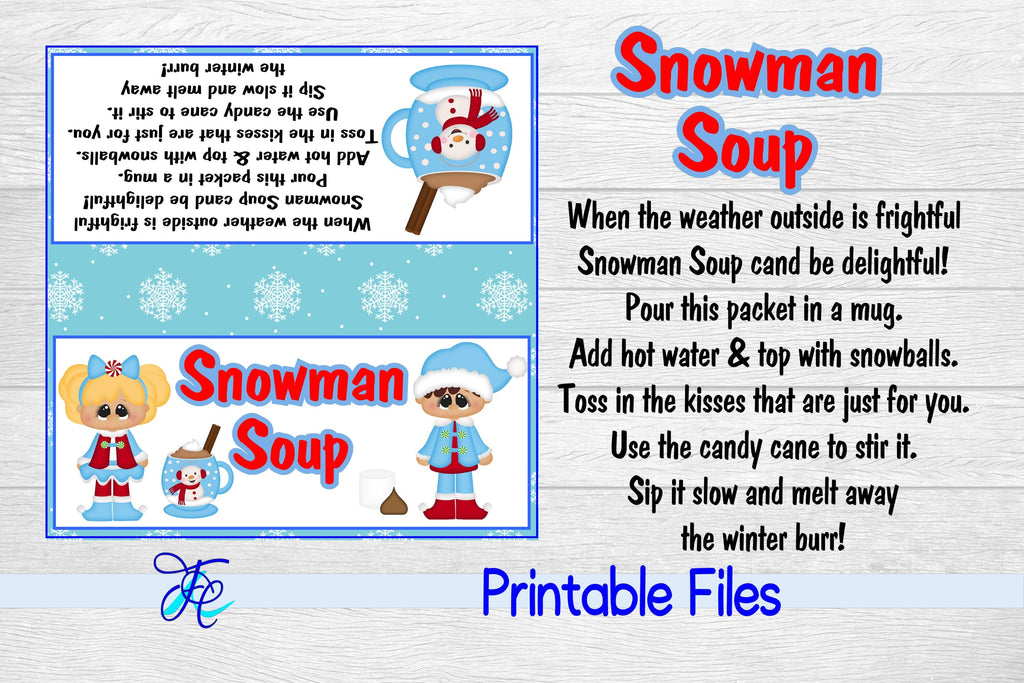 Snowman Soup Bag Topper - So Fontsy