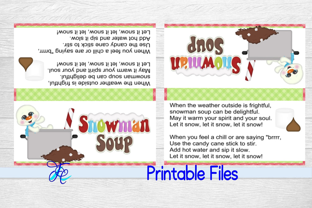 Snowman Soup Bag Topper v3 - So Fontsy