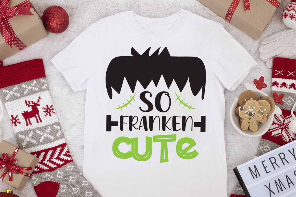 So franken cute svg, Halloween girl svg, Halloween boy svg - So Fontsy