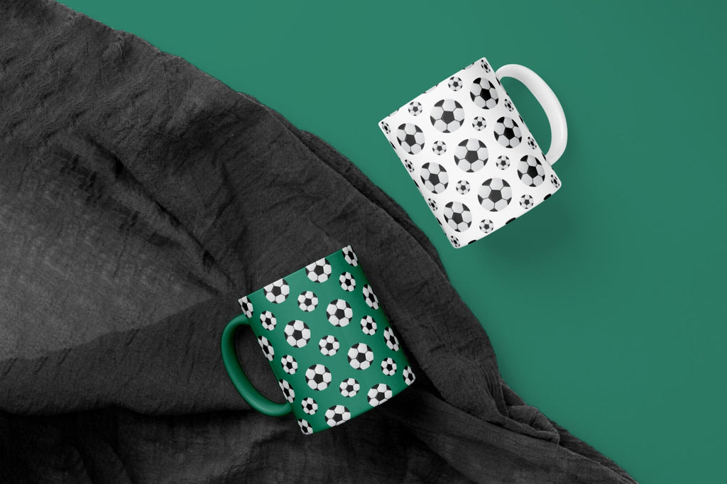 Soccer Balls Digital Paper Bundle. Sport Seamless Pattern - So Fontsy