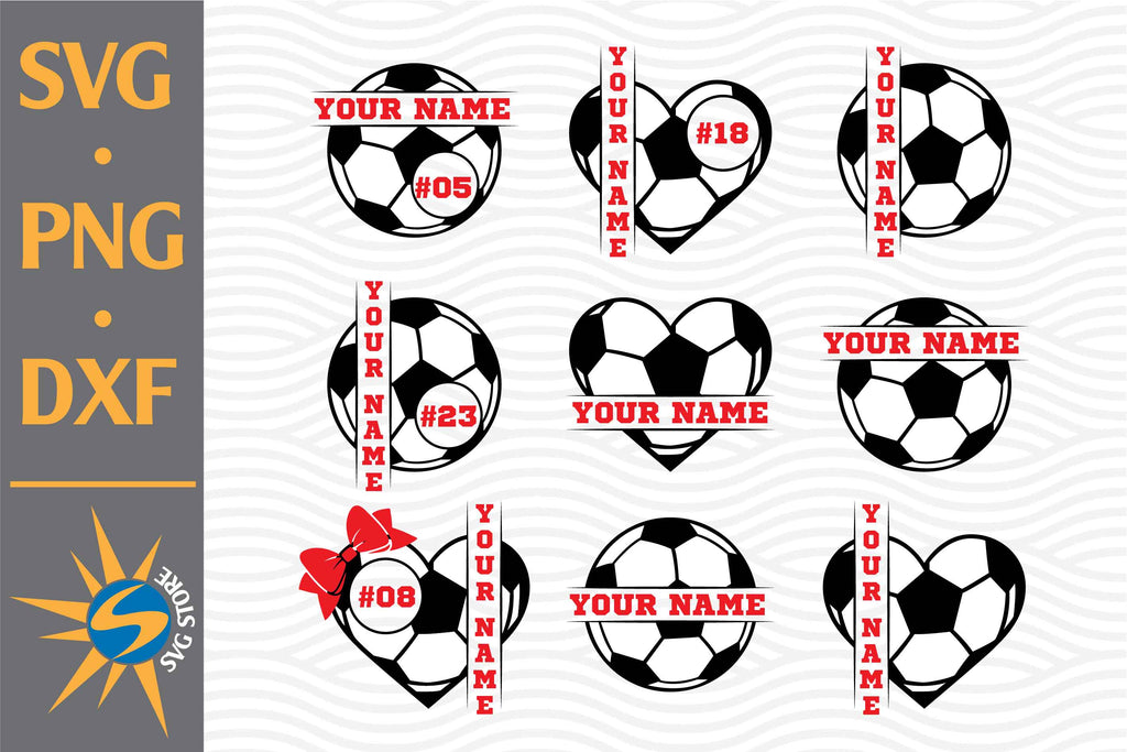 Soccer Monogram SVG, PNG, DXF Digital Files Include - So Fontsy