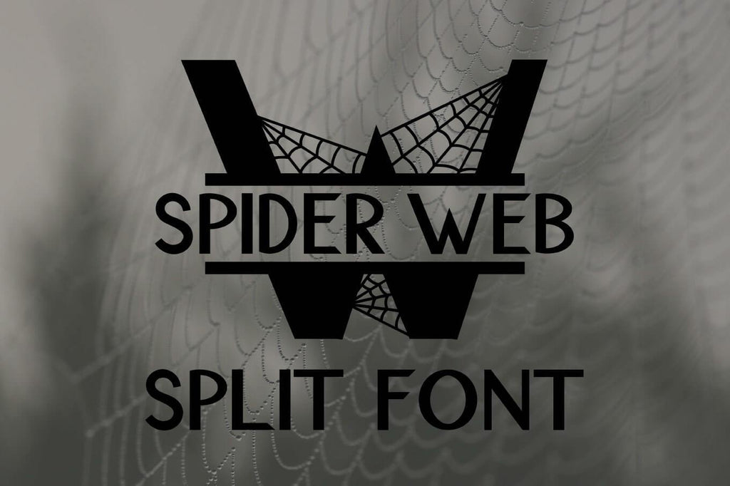 Spider Web Split Font - A Monogram Font - So Fontsy