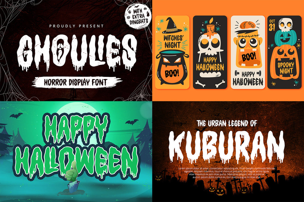 Spooky Bundle | 17 Halloween Fonts - So Fontsy