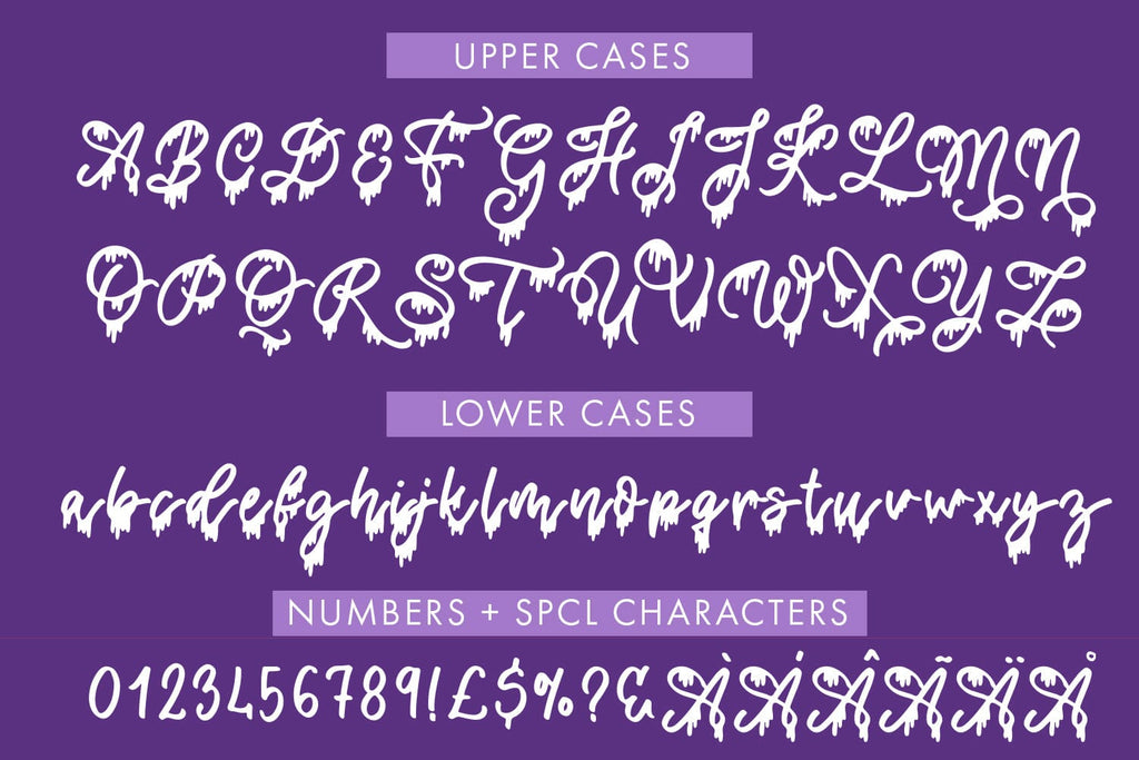 Spooky Halloween- A Dripping Script Font With Bonus Doodles - So Fontsy