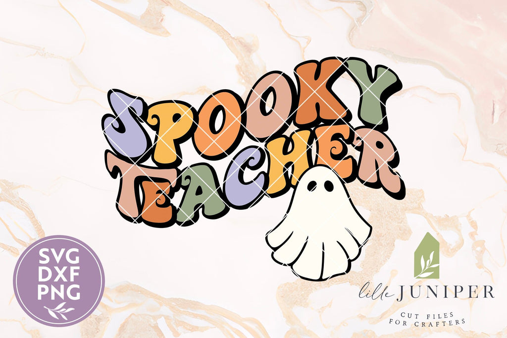 Spooky Teacher SVG, Retro Halloween Shirt Design - So Fontsy