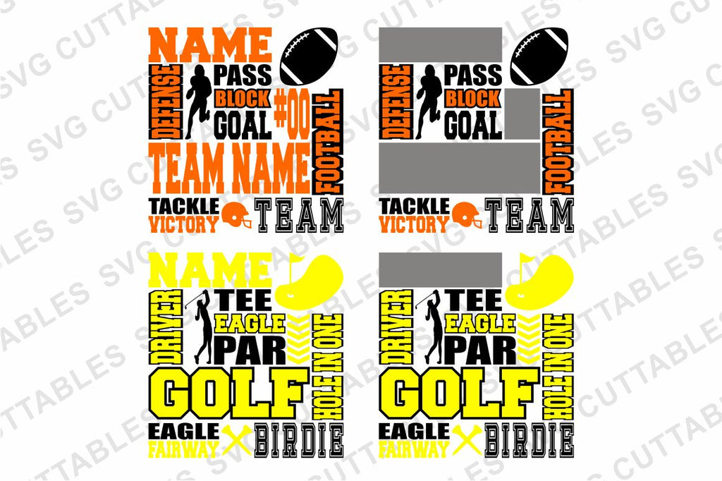 Sports Subway Art Bundle - So Fontsy