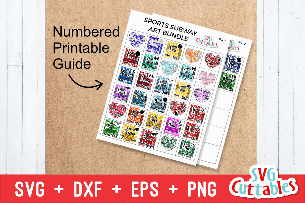 Sports Subway Art Bundle - So Fontsy