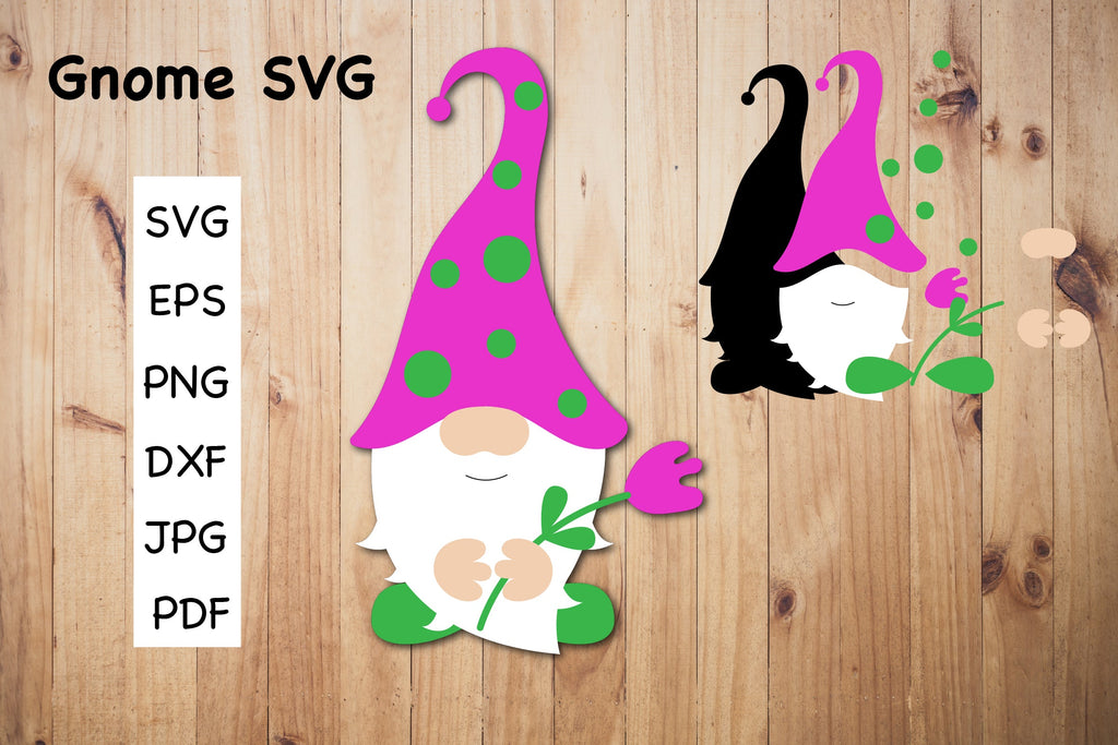 Spring Gnomes SVG. Gnome Cut Files. Mothers Day Gnome SVG - So Fontsy