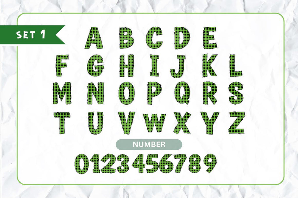 St Patrick’s Alphabet with Hand Drawn Numbers and Clipart - So Fontsy