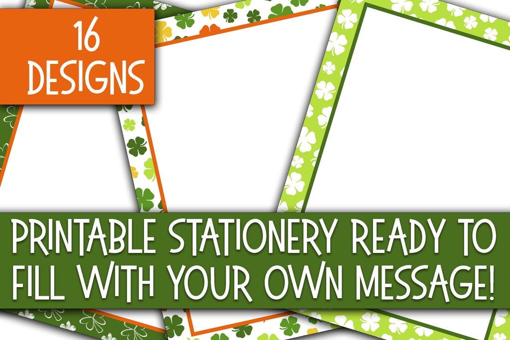 St Patrick's Day Letter Size Digital Paper - So Fontsy