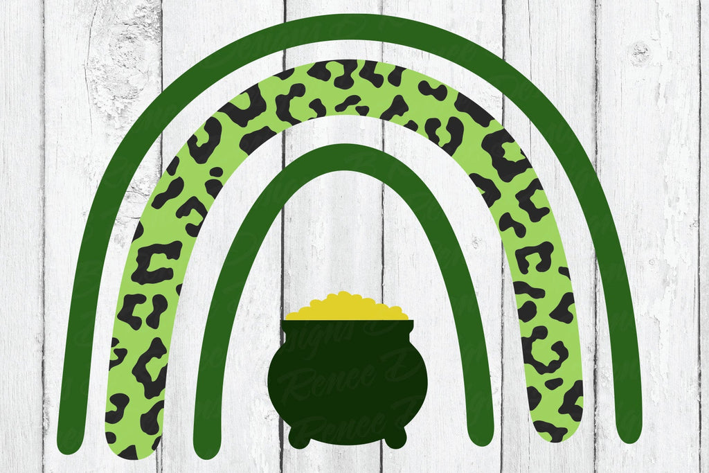 St. Patricks Day Rainbow with Pot of Gold SVG - So Fontsy