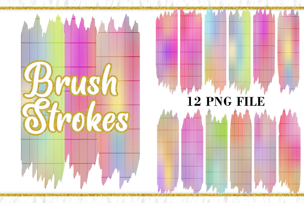 Sublimation Brush Strokes PNG, - So Fontsy