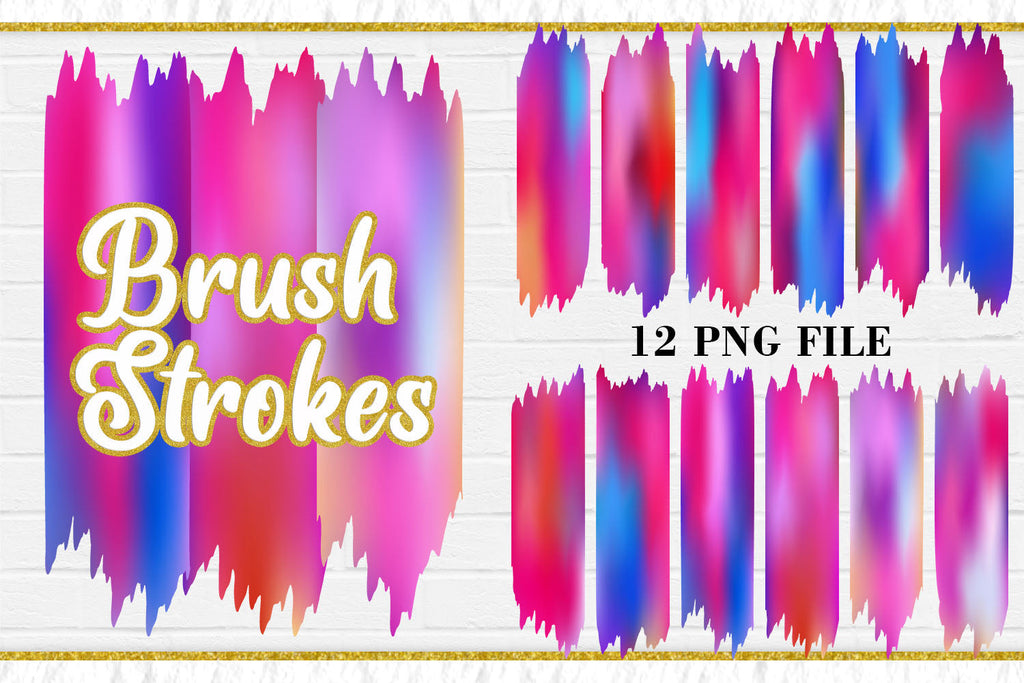 Sublimation Brush Strokes PNG, - So Fontsy