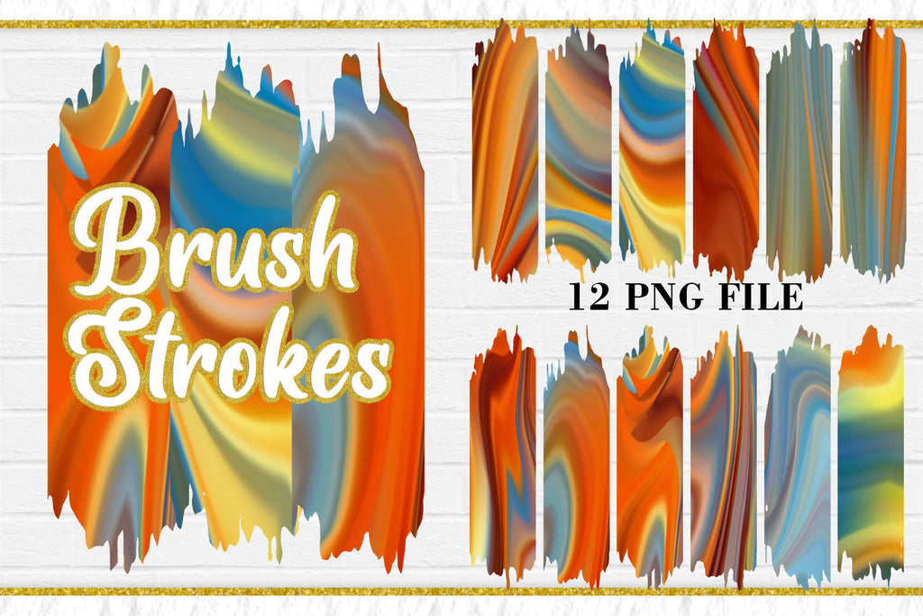 Sublimation Brush Strokes PNG, - So Fontsy