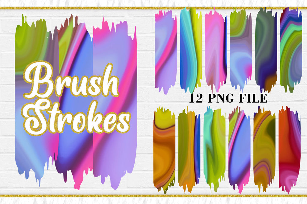 Sublimation Brush Strokes PNG, - So Fontsy