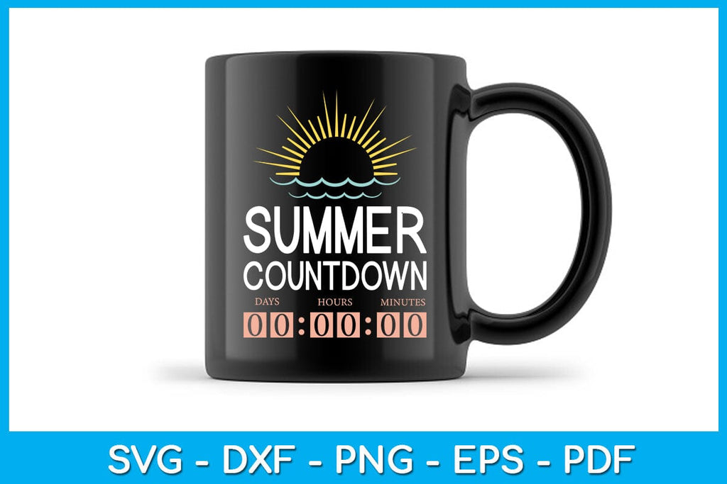 Summer Countdown SVG PNG PDF Cut File - So Fontsy