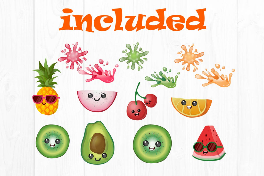 Summer Fruit png, eps, clip art - So Fontsy
