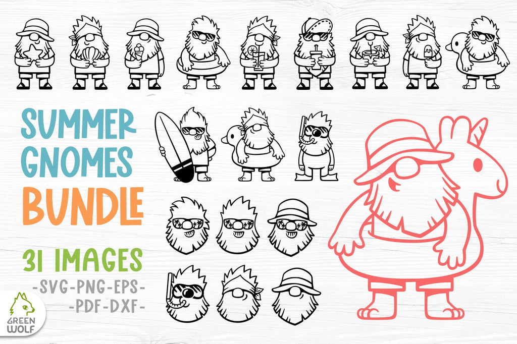 Summer gnomes clipart Summer gnome svg bundle Beach gnomes svg Beach ...