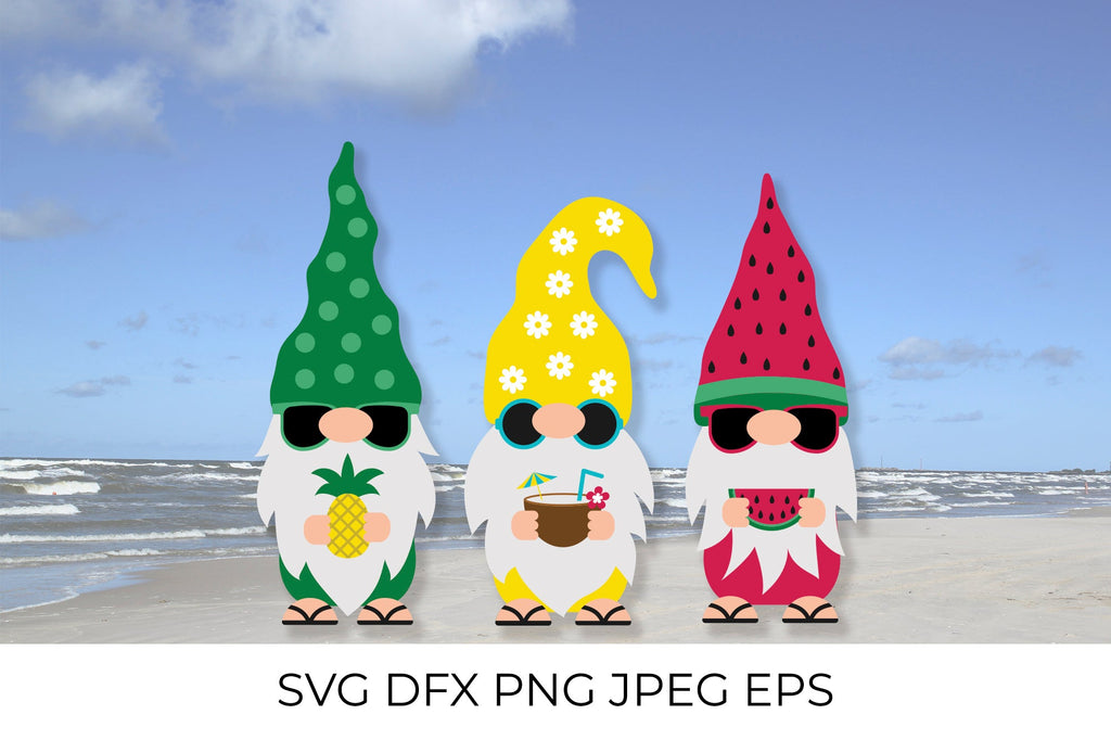 Summer gnomes SVG. Gnomes on the beach - So Fontsy
