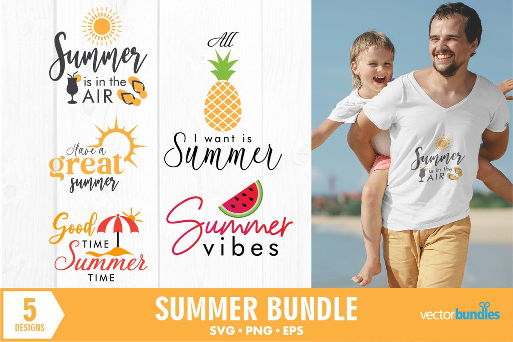 Summer season quote bundle svg - So Fontsy