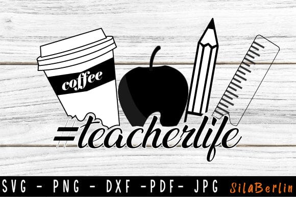 Teacher Life Svg, Teacher Split Svg, Back to School, Teacher Gift ...