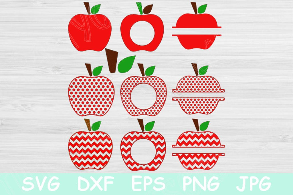 Teacher Svg Files, Apple Svg File. Back To School Cut Files for Cricut ...