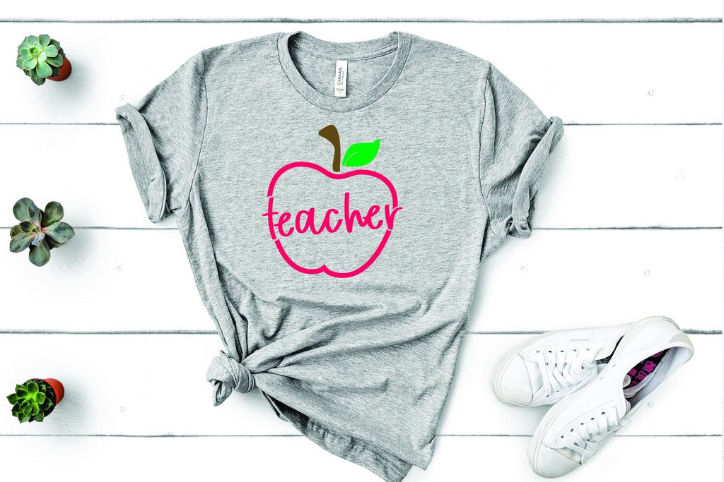 Teacher SVG | Teacher Apple | SVG DXF PNG JPG | So Fontsy