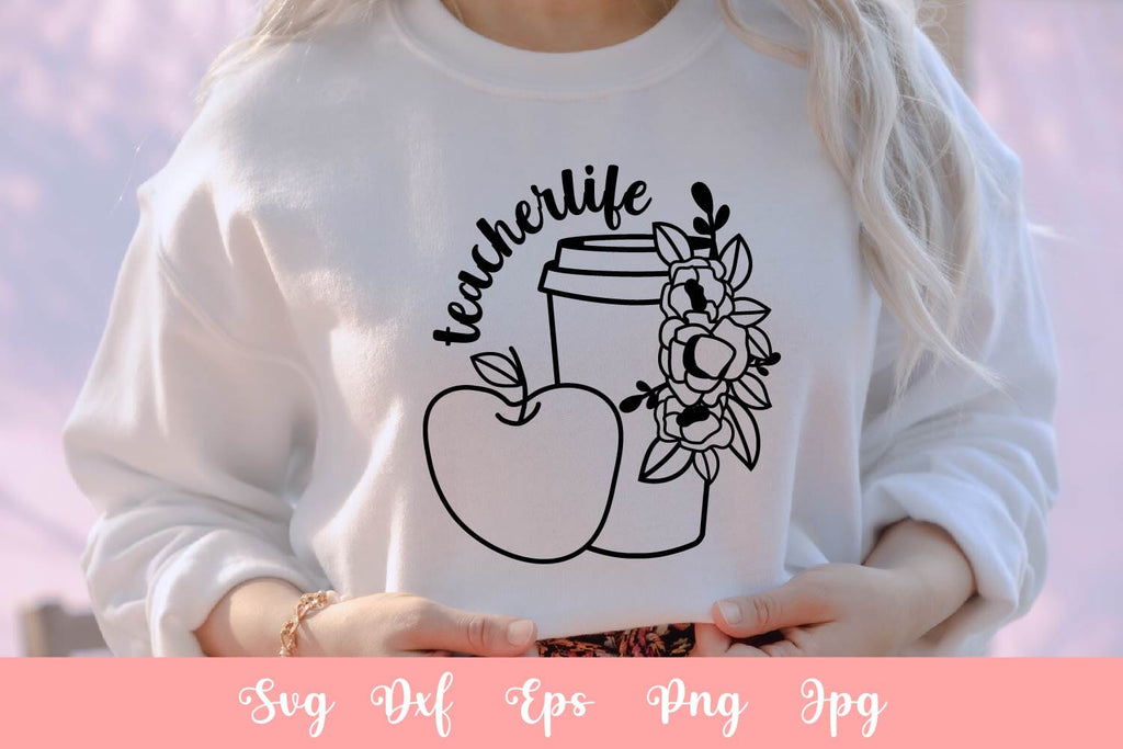 Teacherlife SVG Cut File Free For Commercial Use - So Fontsy
