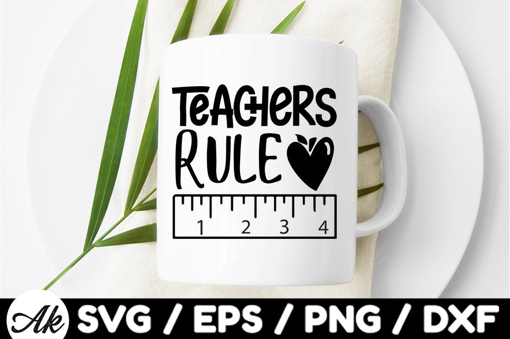 Teachers rule svg - So Fontsy