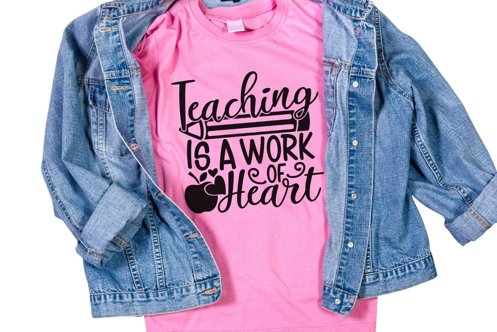 Teaching Is A Work Of Heart| Teacher Appreciation SVG Cutting Files ...