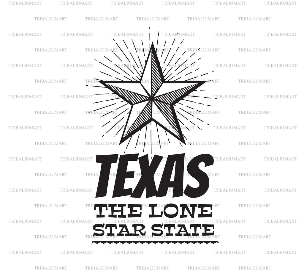 Texas - The Lone Star State Design. Cut files for Cricut. Clip Art (eps ...