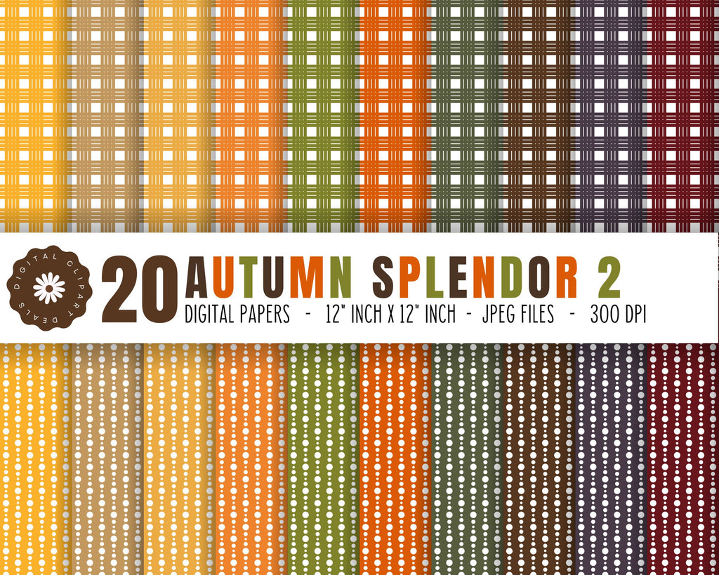 Thanksgiving Patterns BIG Bundle #2 - Printable Fall Digital Papers ...