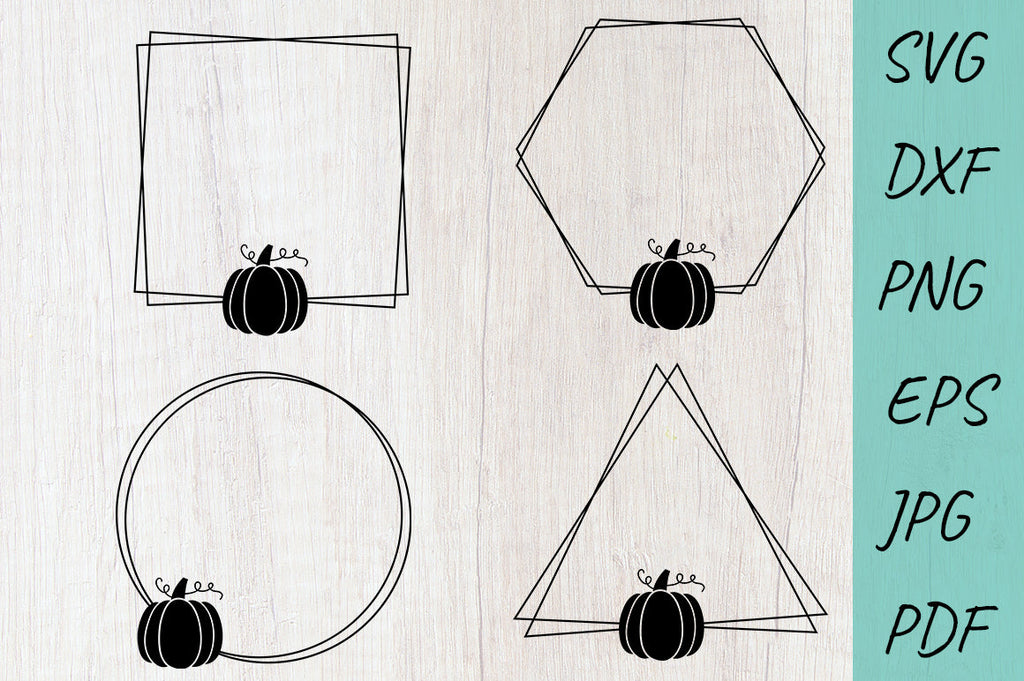 Thanksgiving, Pumpkin SVG, Fall SVG, Monogram Frame - So Fontsy