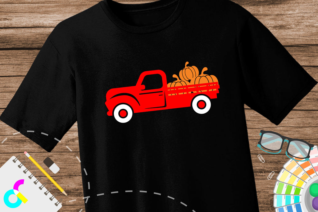 Thanksgiving pumpkin truck svg - So Fontsy