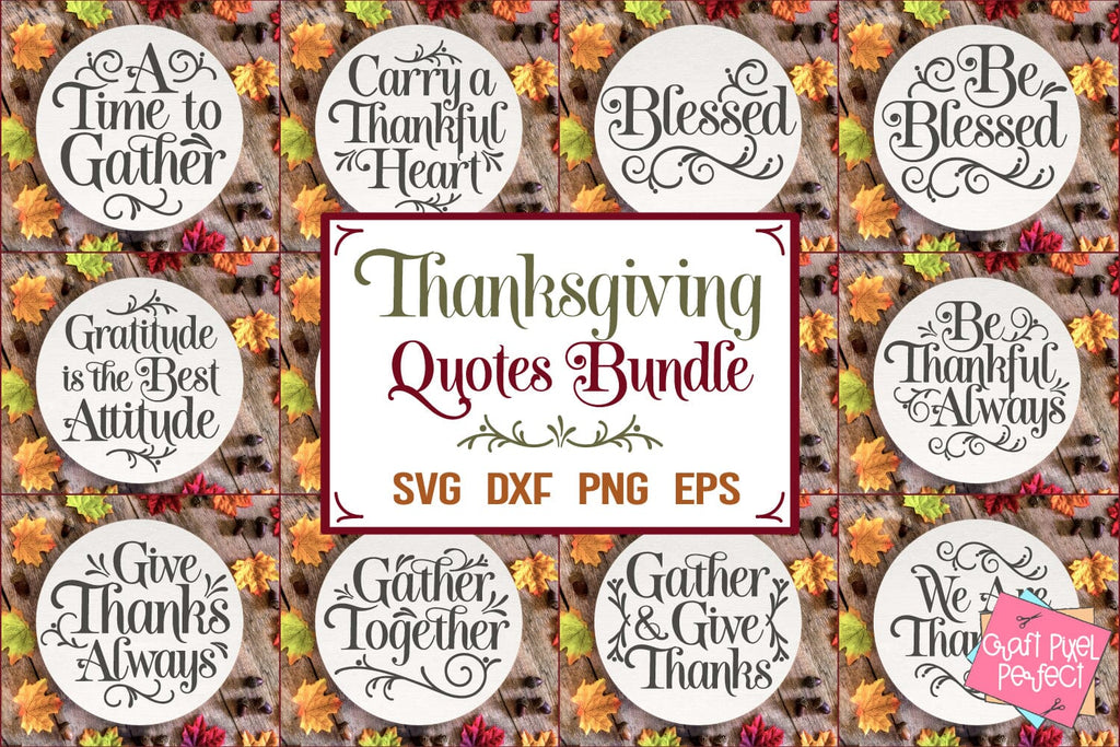 Thanksgiving Svg Bundle, Fall Quotes Bundle - So Fontsy