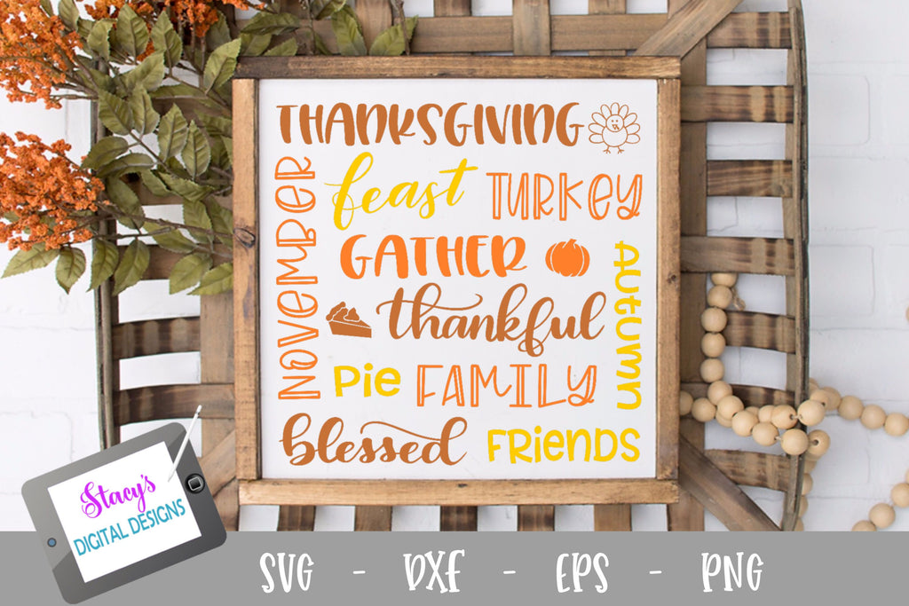 Thanksgiving Subway Art SVG - Thanksgiving SVG - So Fontsy