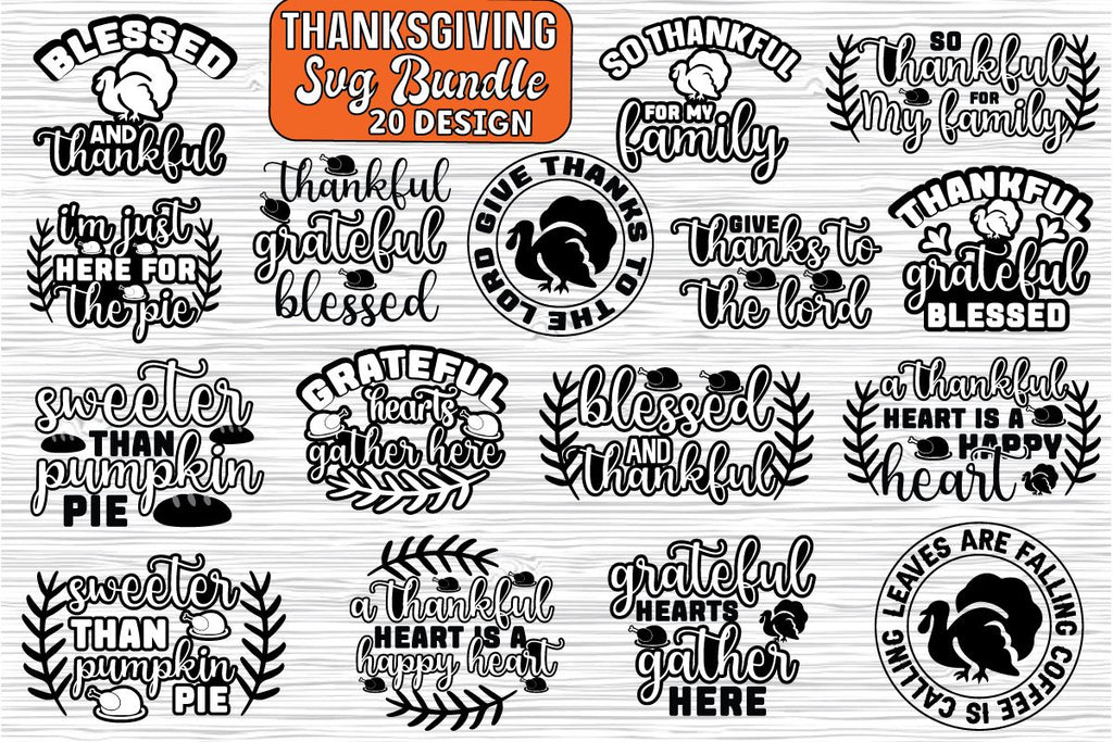 Thanksgiving SVG Bundle.Thanksgiving SVG Bundle, thankful svg, blessed ...